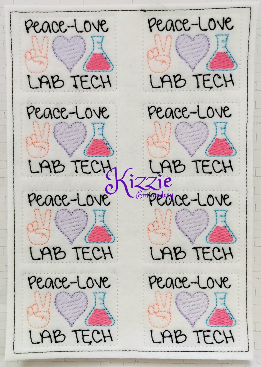 Peace Love Lab Tech Beaker Feltie Sheet - Etsy