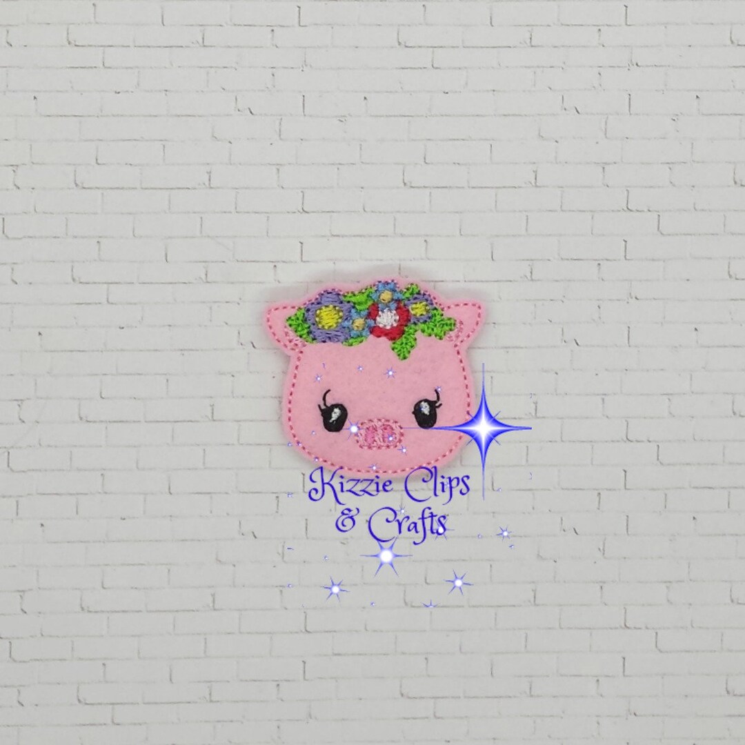Piggie Kawaii Spring 1 Head Feltie Sheet - Etsy