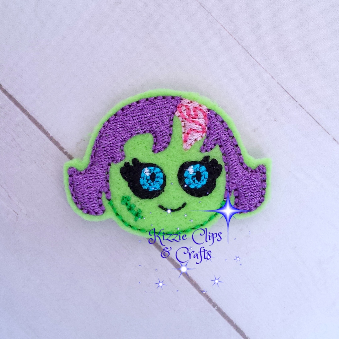Zombie Girl Feltie Sheet Etsy