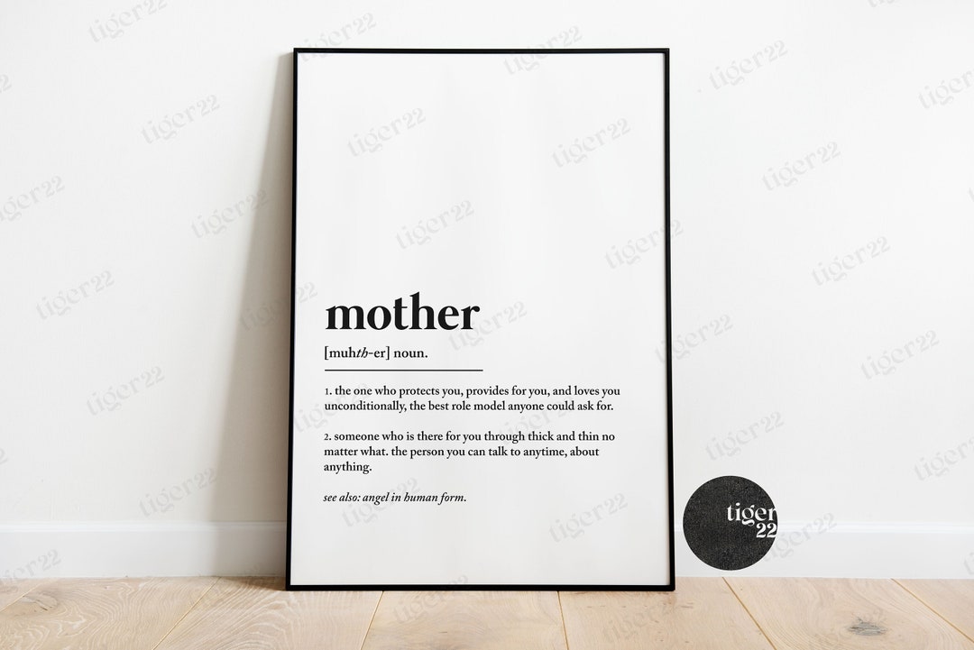MOTHER Dictionary Definition Poster Extreme High Quality Print - Etsy