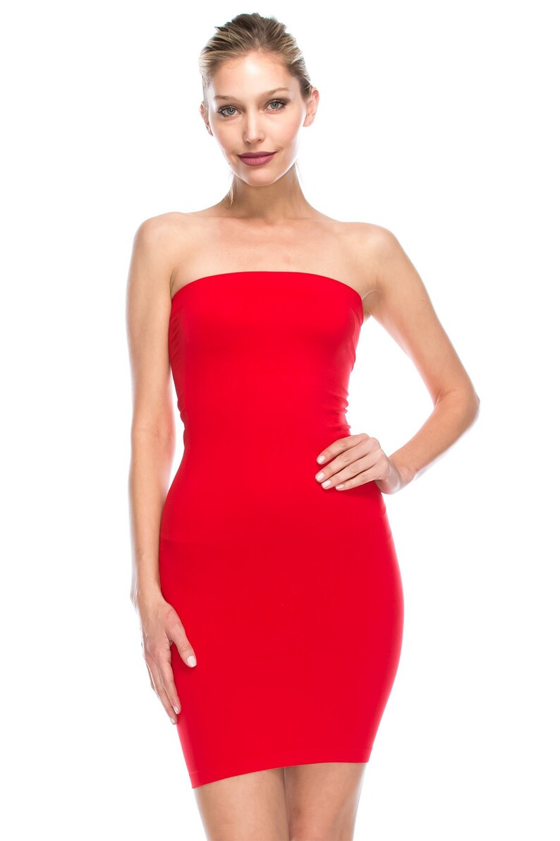 Kurve Strapless Stretchy Comfort Mini Sexy Tube Dress Perfect Etsy