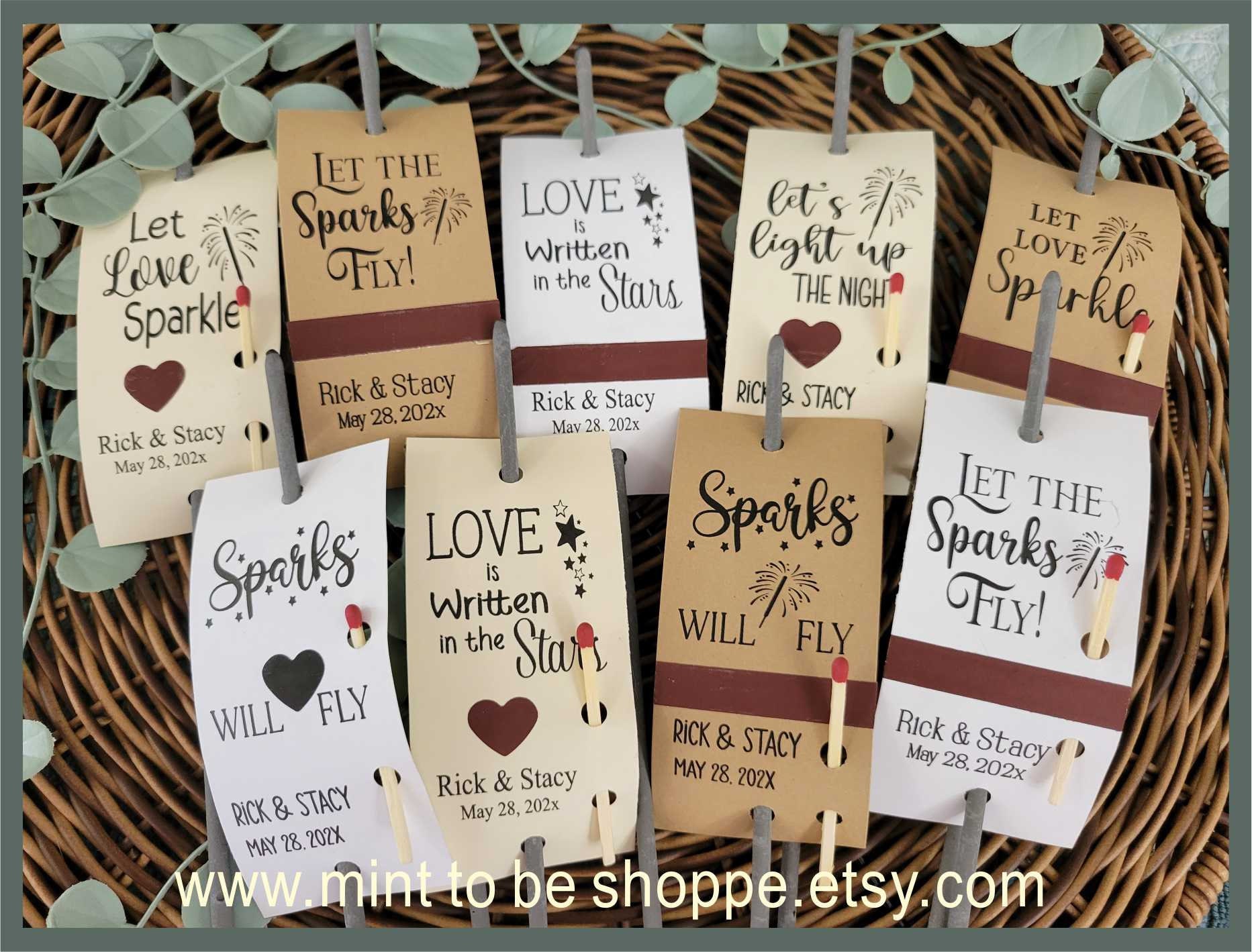 Wedding Sparkler Tags Wedding Tags for Sparklers Sparkler - Etsy