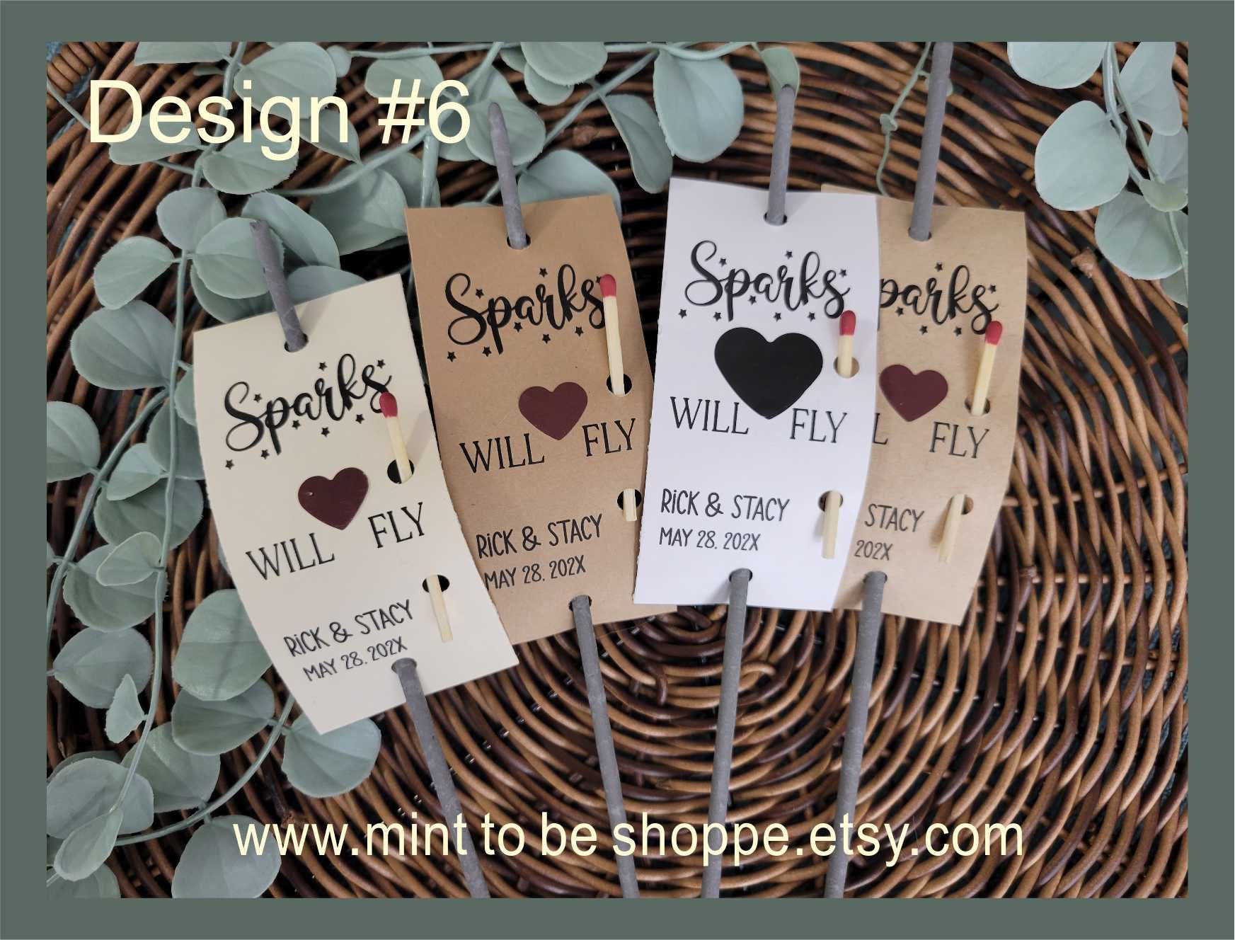 Wedding Sparkler Tags Wedding Tags for Sparklers Sparkler - Etsy