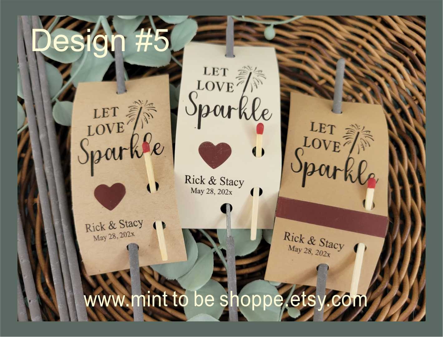 Wedding Sparkler Tags Wedding Tags for Sparklers Sparkler - Etsy