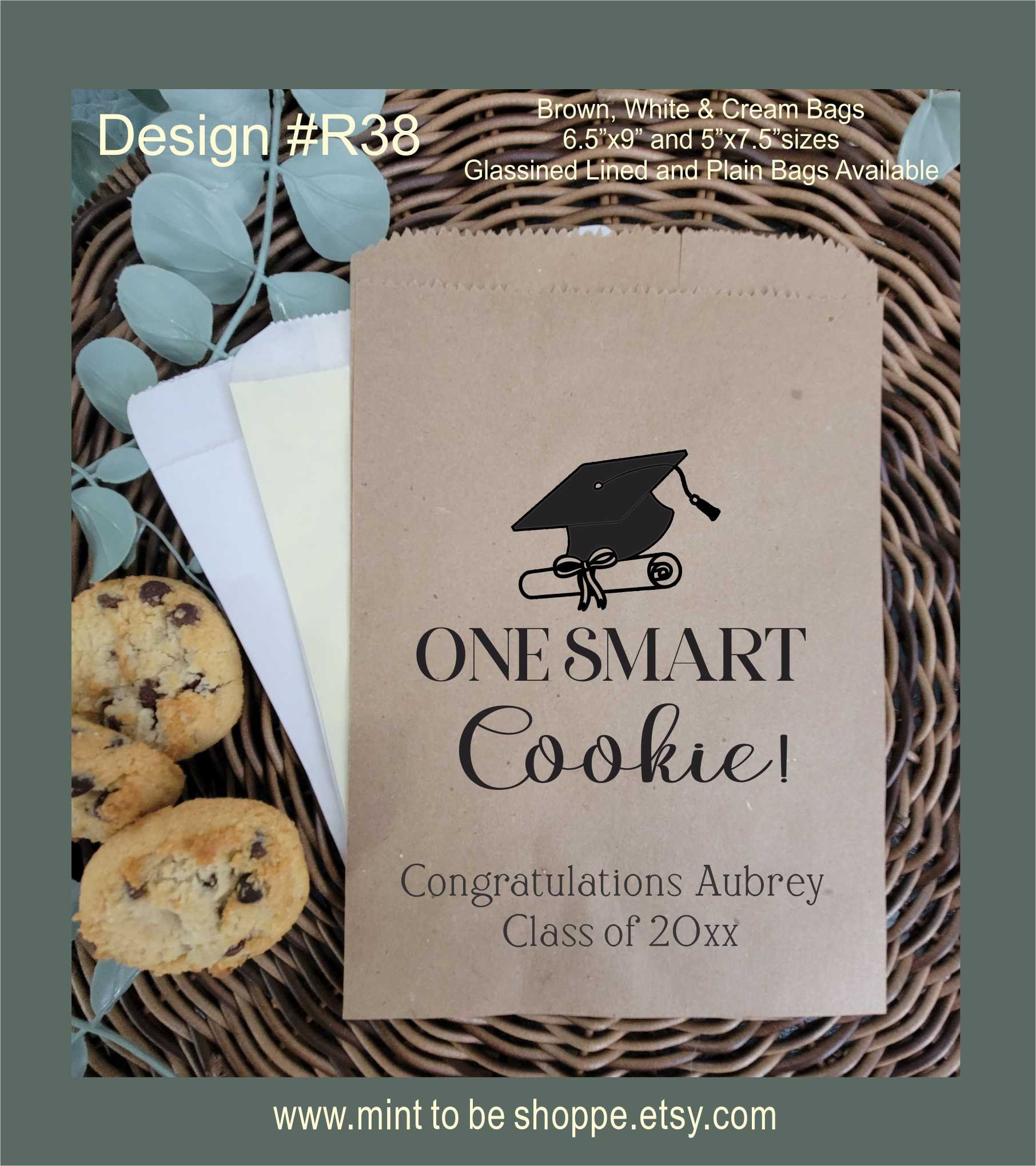 Graduation Favor Bags She's One Smart Cookie Graduation - Etsy