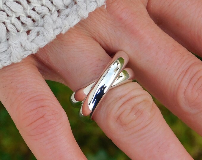 Cross Band Ring, Double Band Ring, Chunky Band Ring, Oval Form Ring ...