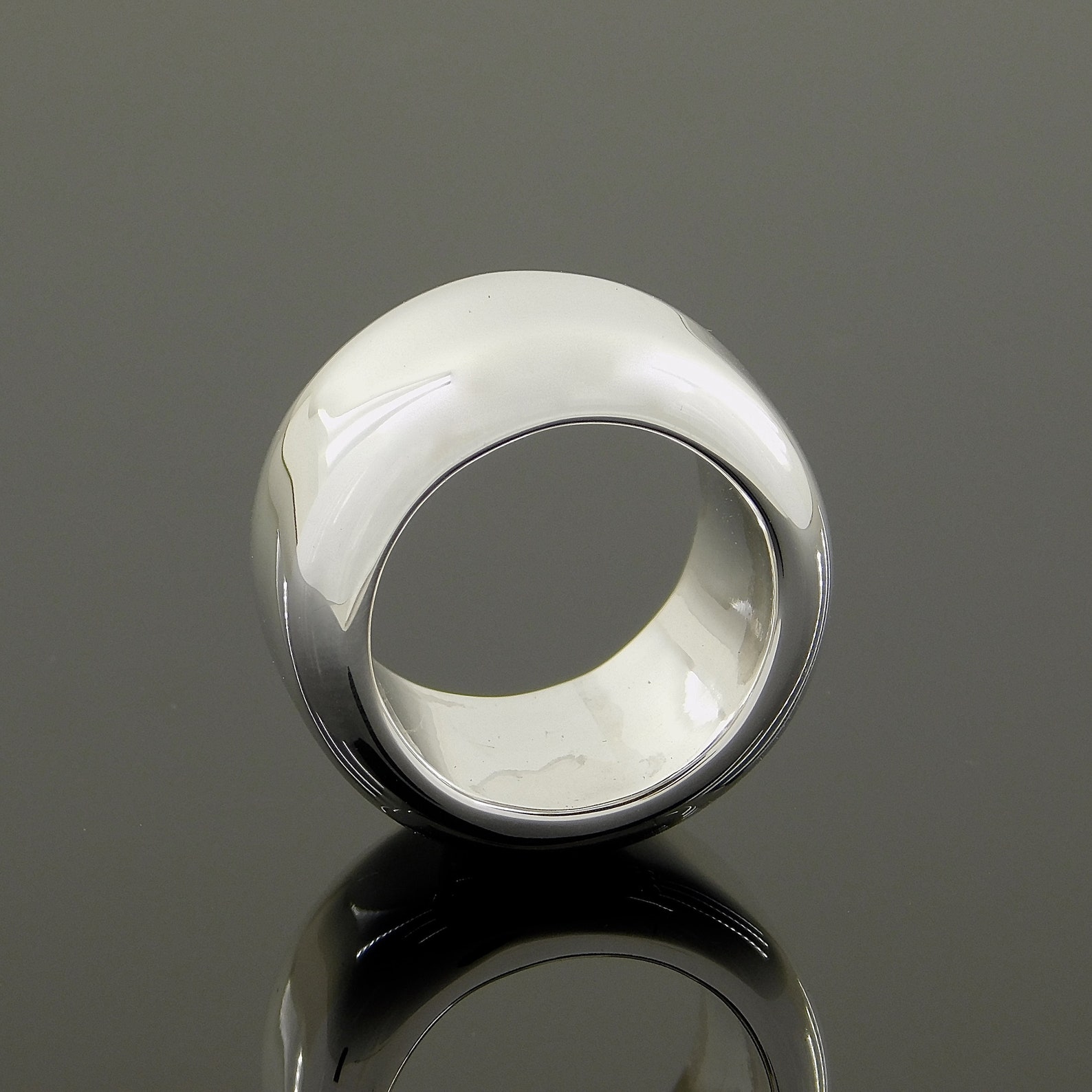 Chunky Dome Ring Silver Chunky Band Ring Wedding Ring Heavy - Etsy