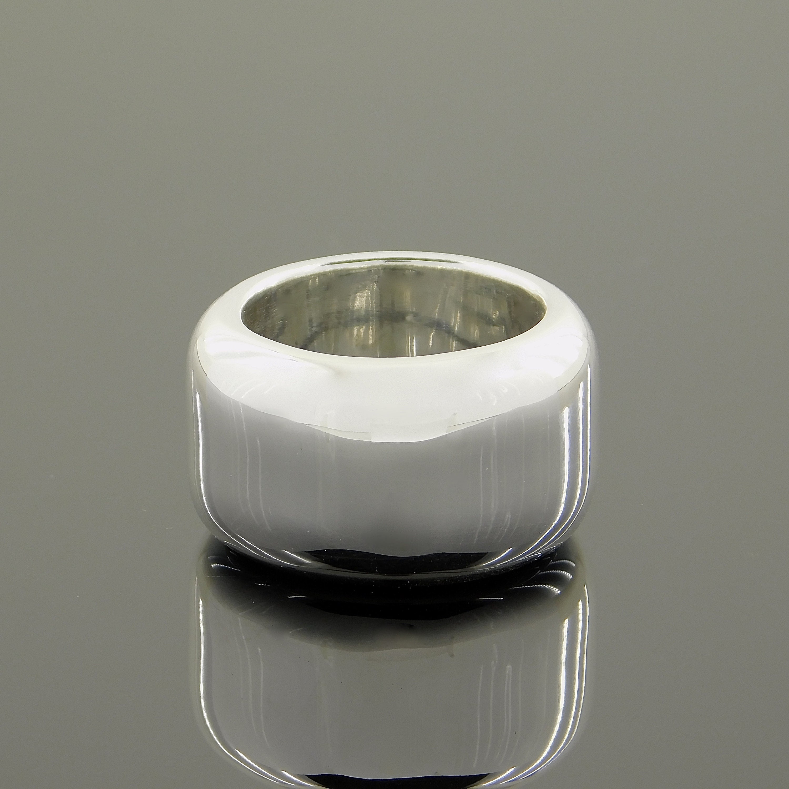 Chunky dome ring silver Chunky band ring Heavy wedding band | Etsy