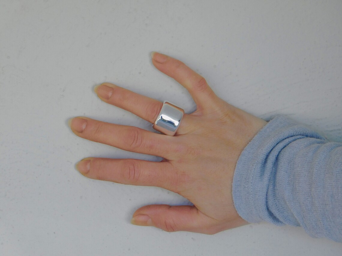 Chunky Wedding Band Heavy Men's Ring Extra Thick Wedding | Etsy