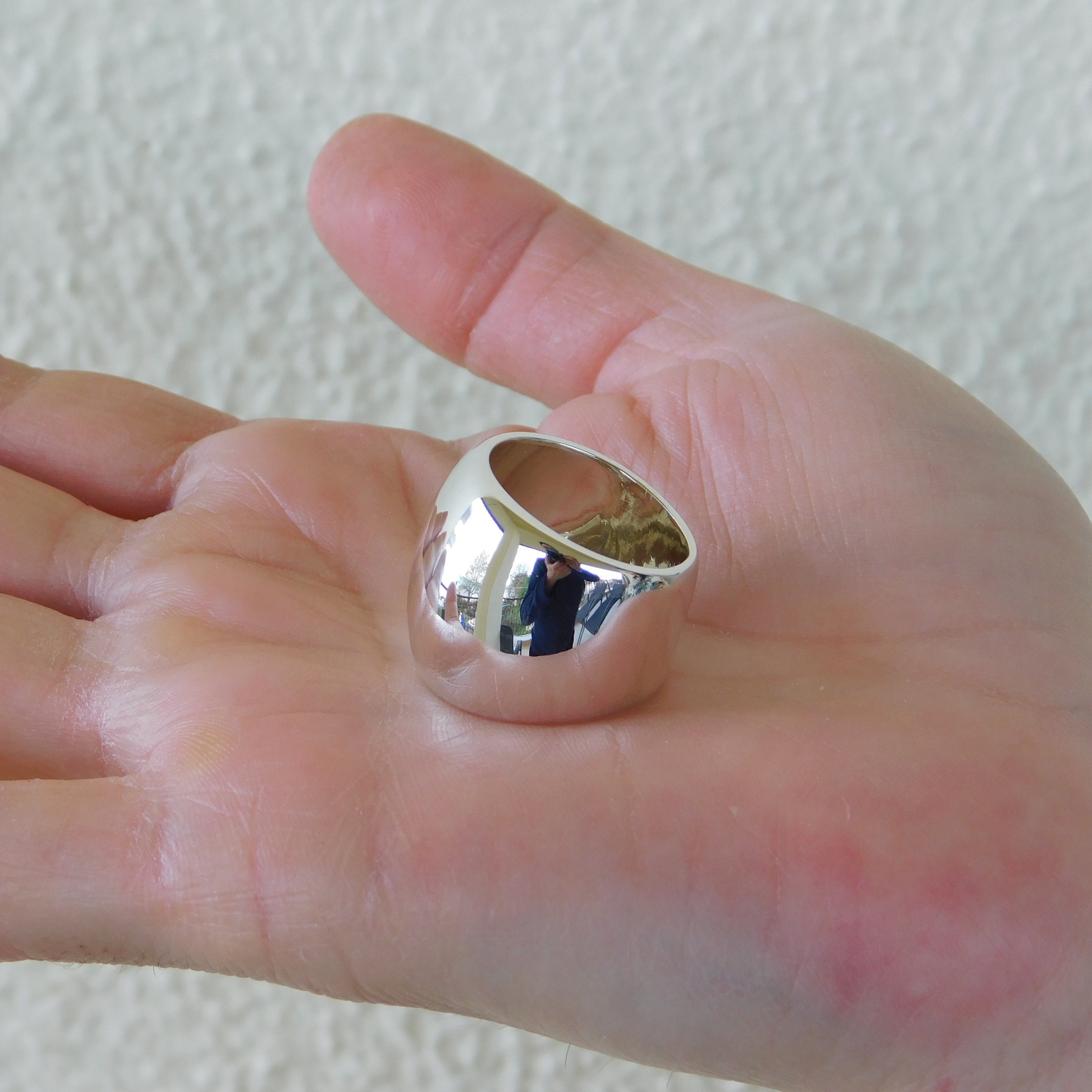 Dome Ring Silver Large Dome Ring Statement Ring Cocktail - Etsy