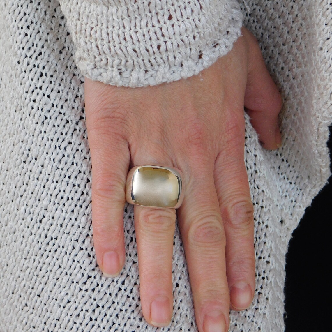 Large Statement Ring Extra Wide Ring Dome Ring Oversized - Etsy