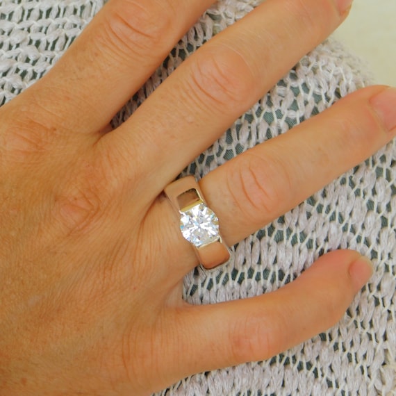 Chunky wedding ring sets store
