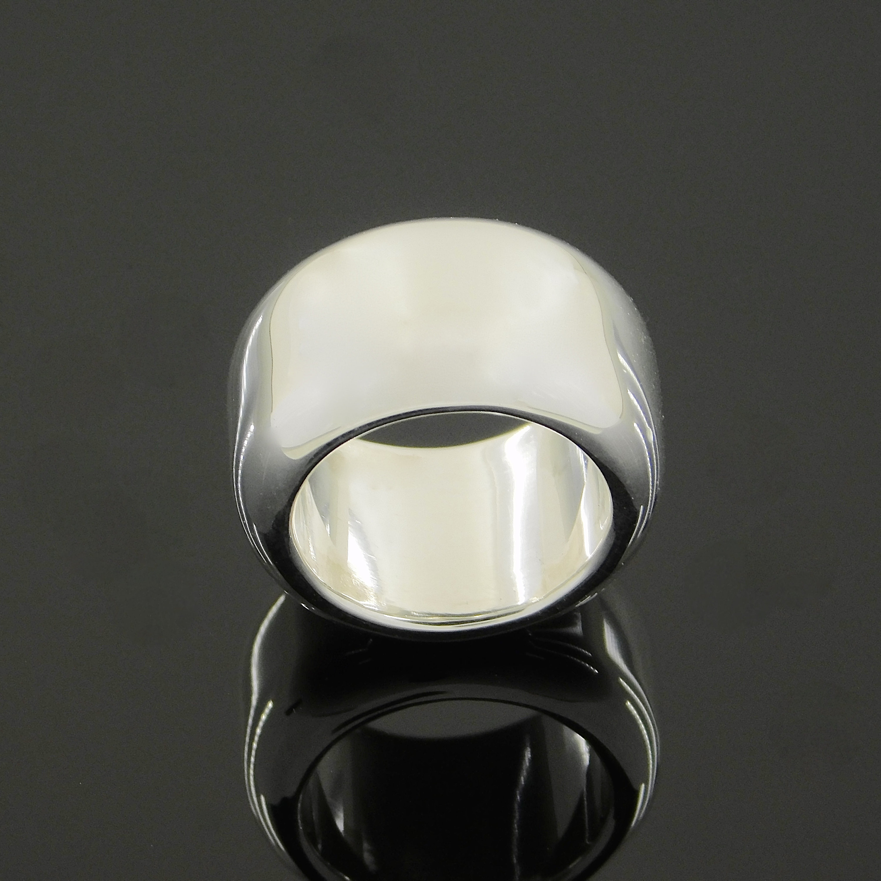 Chunky dome ring silver Chunky band ring Heavy wedding band | Etsy