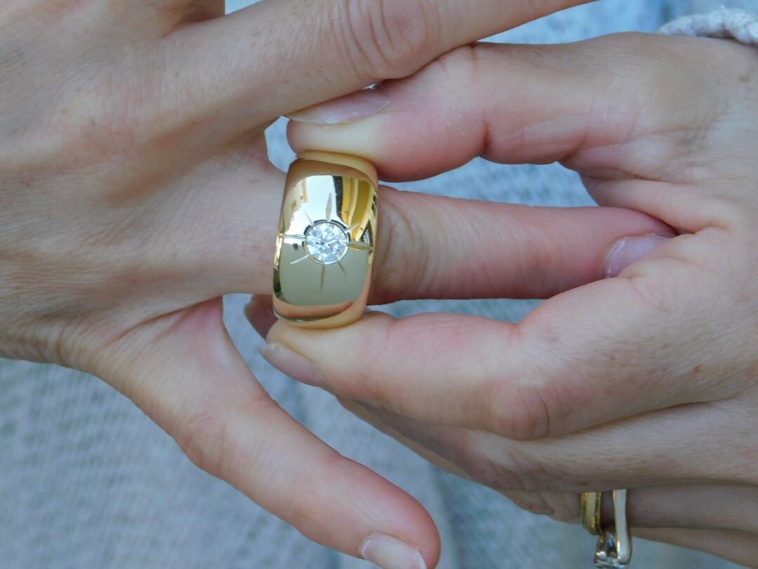 Statement Ring Gold, Gold Ring for Women, Contemporary Ring, Band Ring ...