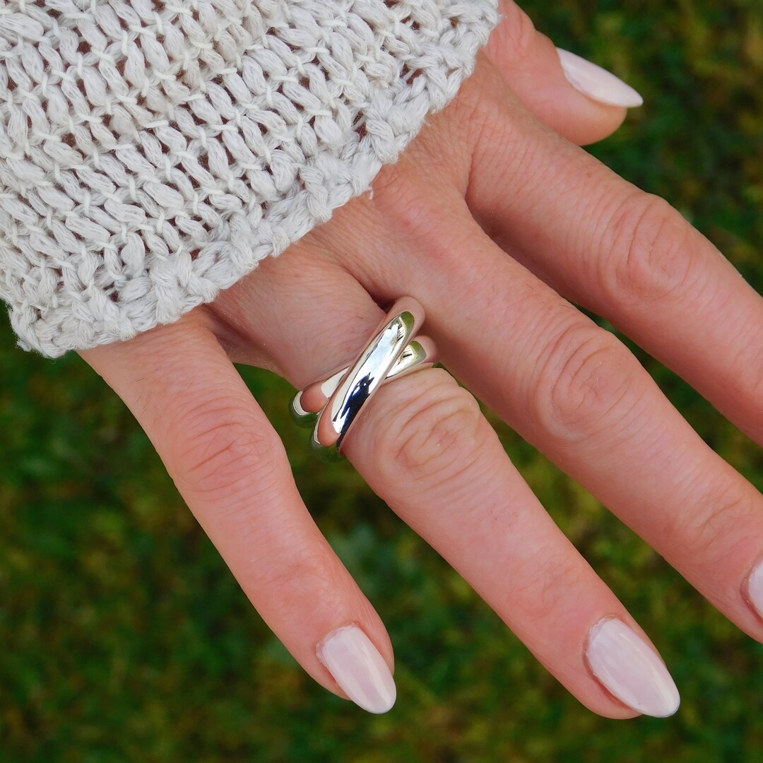 Cross Band Ring, Double Band Ring, Chunky Band Ring, Oval Form Ring ...