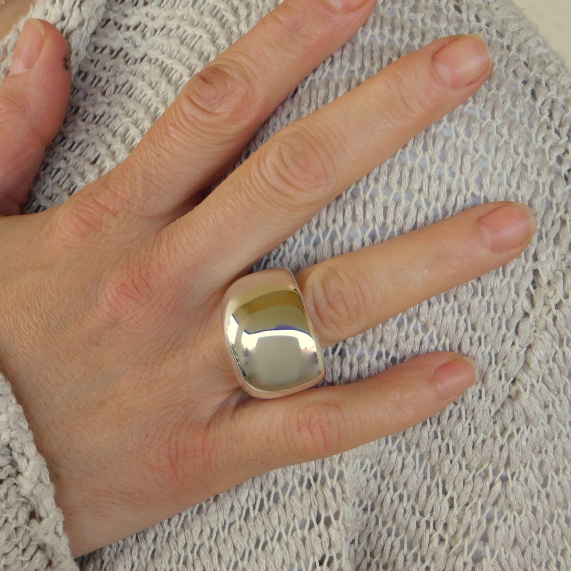 Large Statement Ring Extra Wide Ring Dome Ring Oversized - Etsy