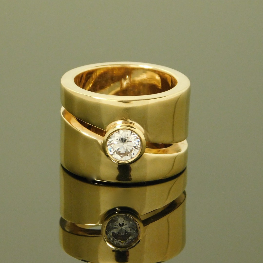 Wide Band Ring Wide Gold Ring Statement Ring Silver Band - Etsy