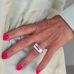 Engagement Ring, Diamond Ring, Moissanite Ring, Statement Ring, Double Band Ring, Solitaire Ring ...