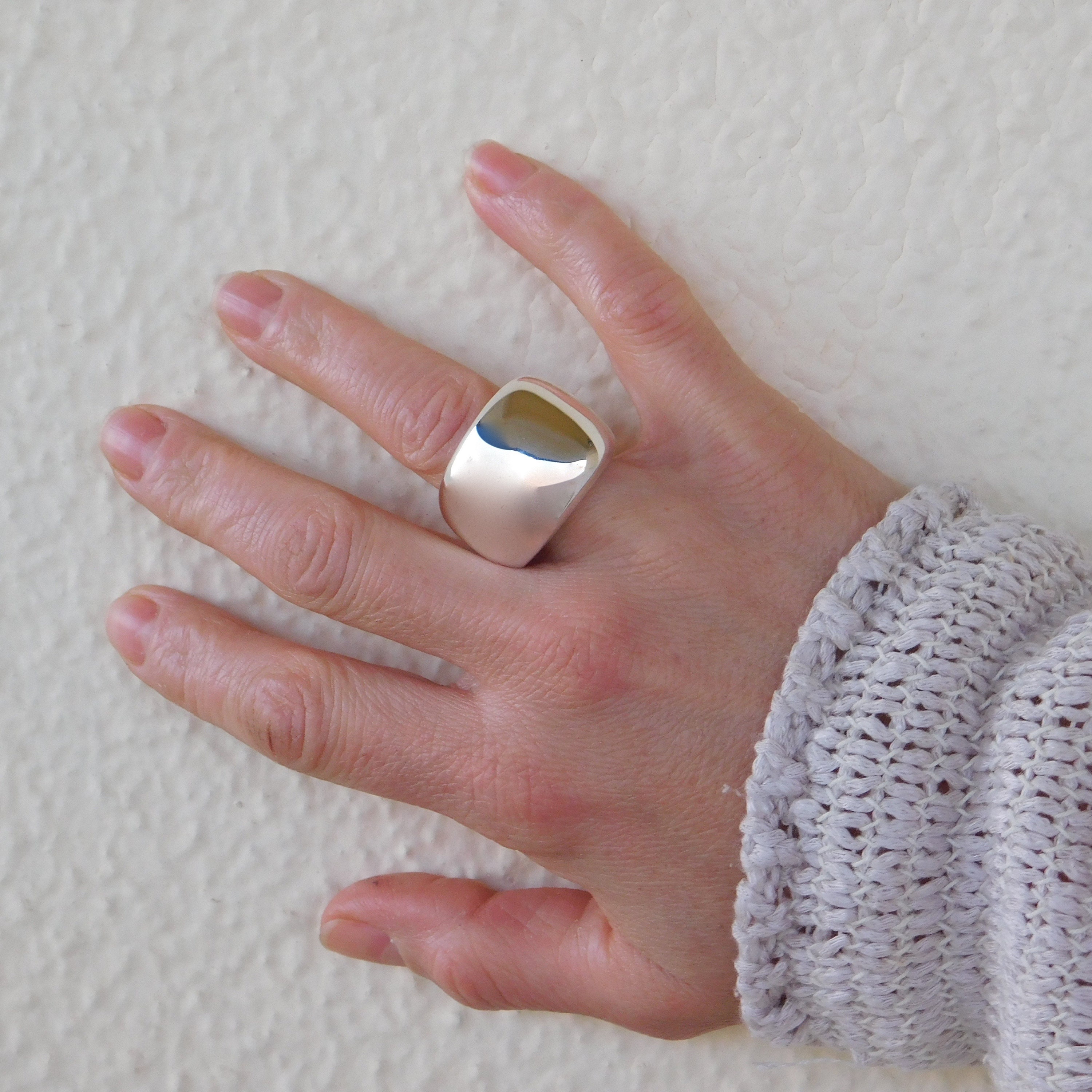 Large Statement Ring Extra Wide Ring Dome Ring Oversized - Etsy