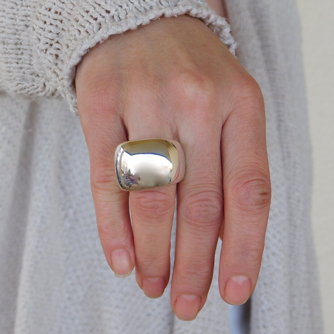 Large Statement Ring, Extra Wide Ring, Dome Ring, Oversized Ring ...