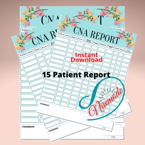 CNA Report Sheet CNA Daily Flowsheet - Etsy