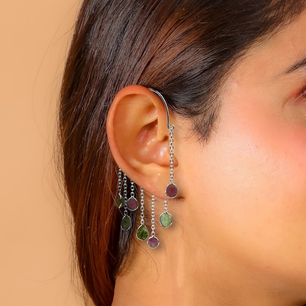 Gemstone Ear Cuff - Etsy