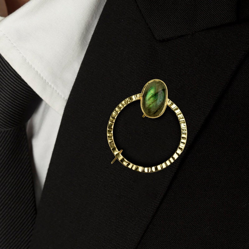 Gemstone Brooch - Etsy