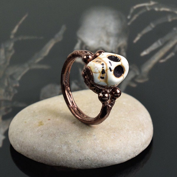 Skull Gem Ring - Etsy