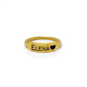 Personalized Engraved Name Ring \ Stackable Rings \ Custom Ring ...