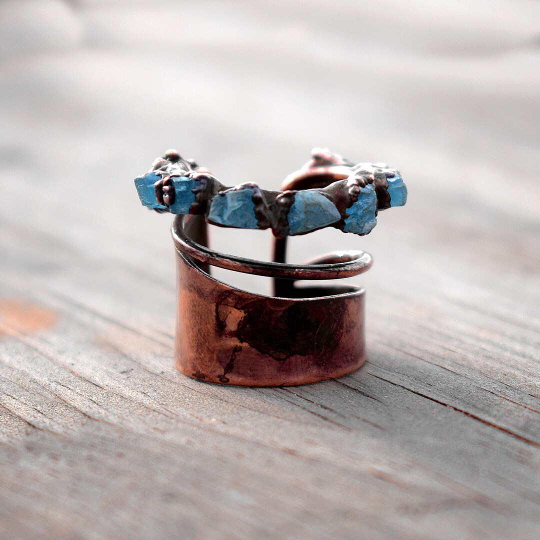 Natural Multi Apatite Gemstone Ring \ Handmade Ring \ Statement Rings ...