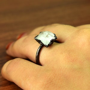 Crystal Ring Rough Stone Ring Gemstone Ring | Etsy