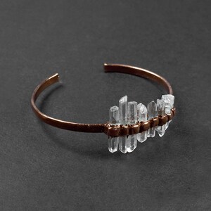 Natural Crystal Pencil Stone Bangle Bracelet \ Gemstone Bracelet ...