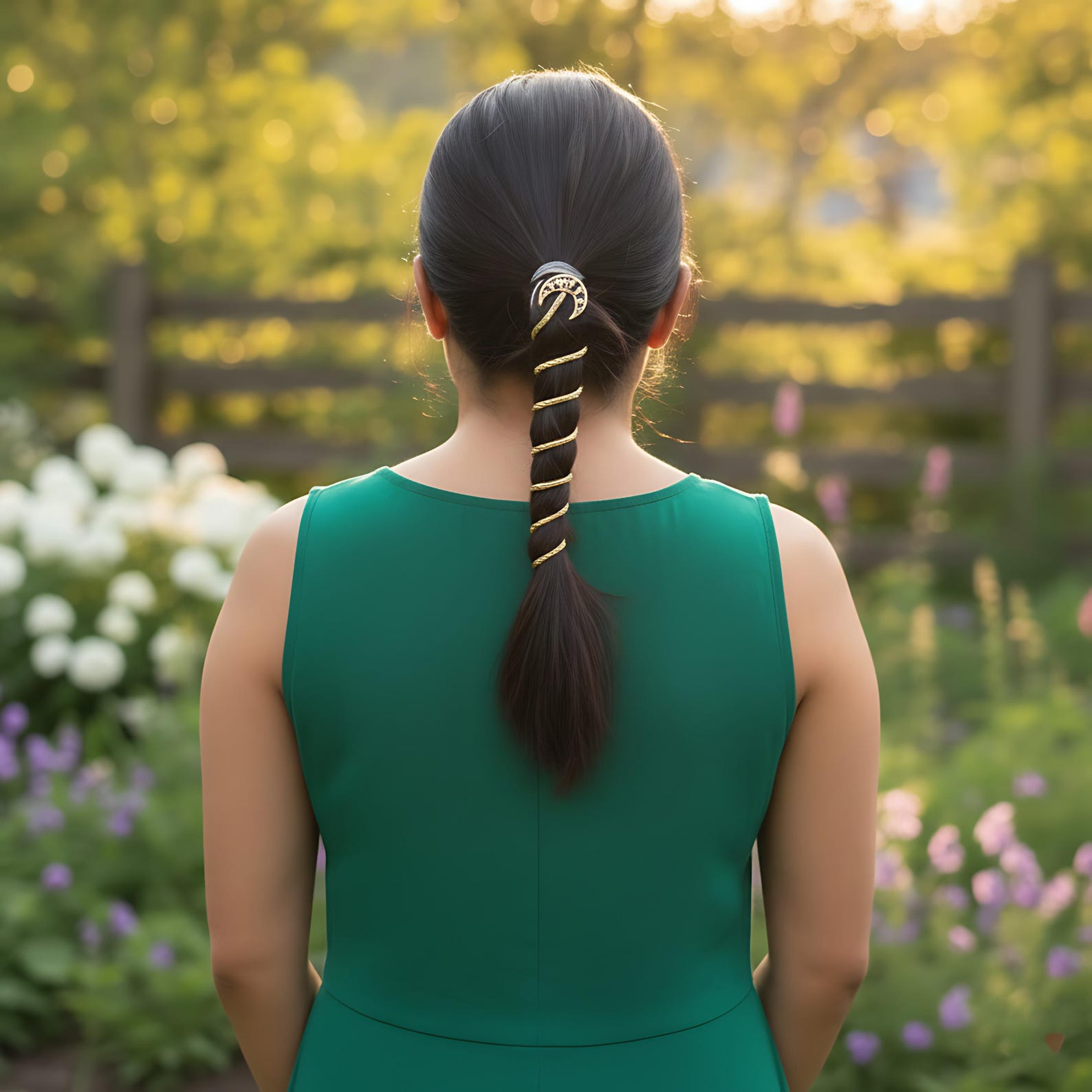 Handmade Zircon Moon Hair Spiral - Decorative Hair Twister for Long ...