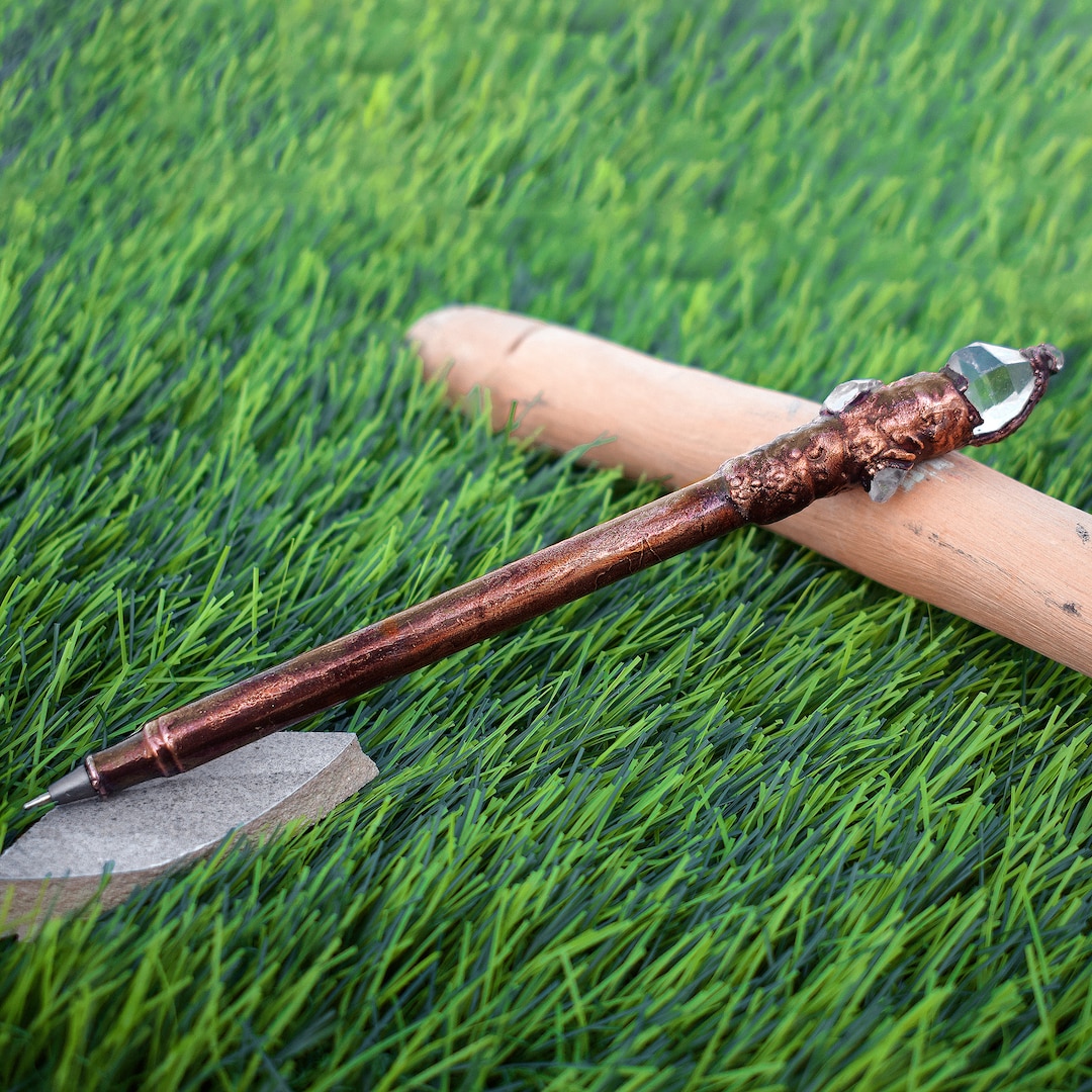 Natural Clear Crystal Quartz Gemstone Ball Pen \ Luxury Pen \ Antique ...