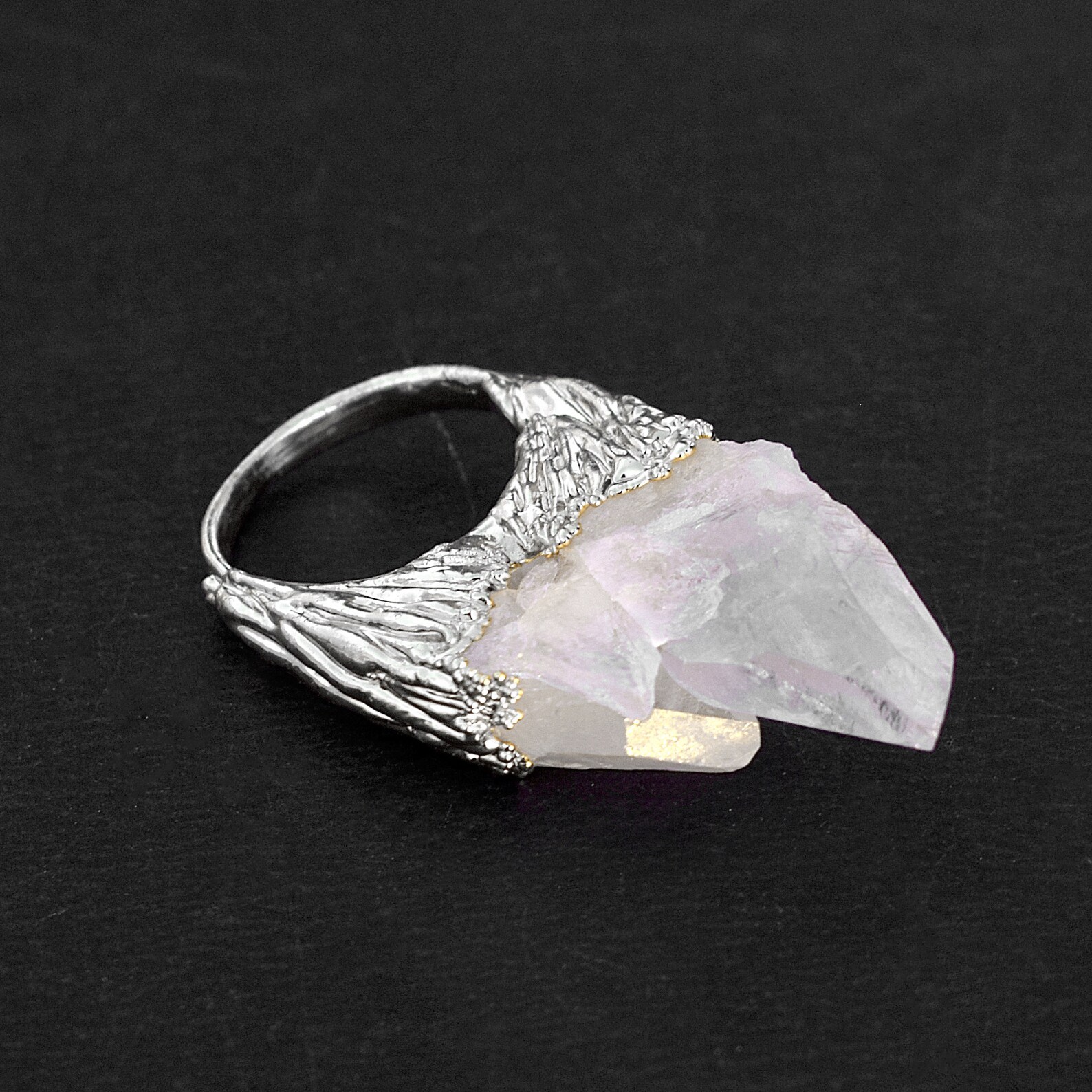 Crystal Ring Raw Crystal Ring Ring for Her Ring for - Etsy
