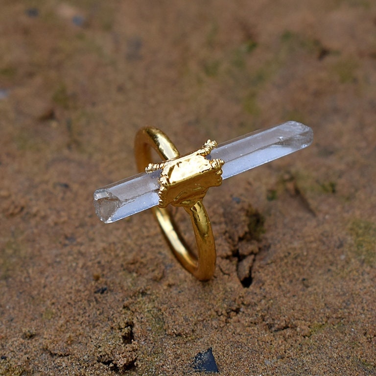Crystal Ring Electroformed Ring Rose Gold Ring Copper | Etsy