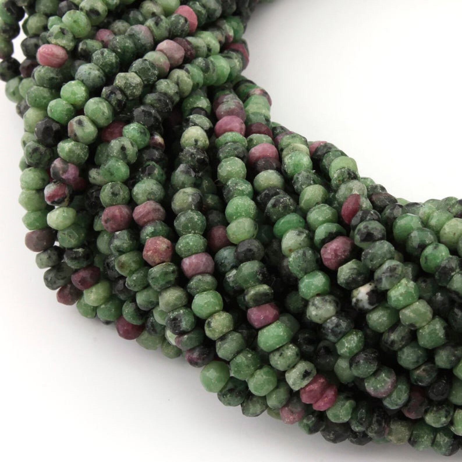 5 Strands Faceted Ruby Zosite Faceted Beads 3-4 Mm Approx - Etsy