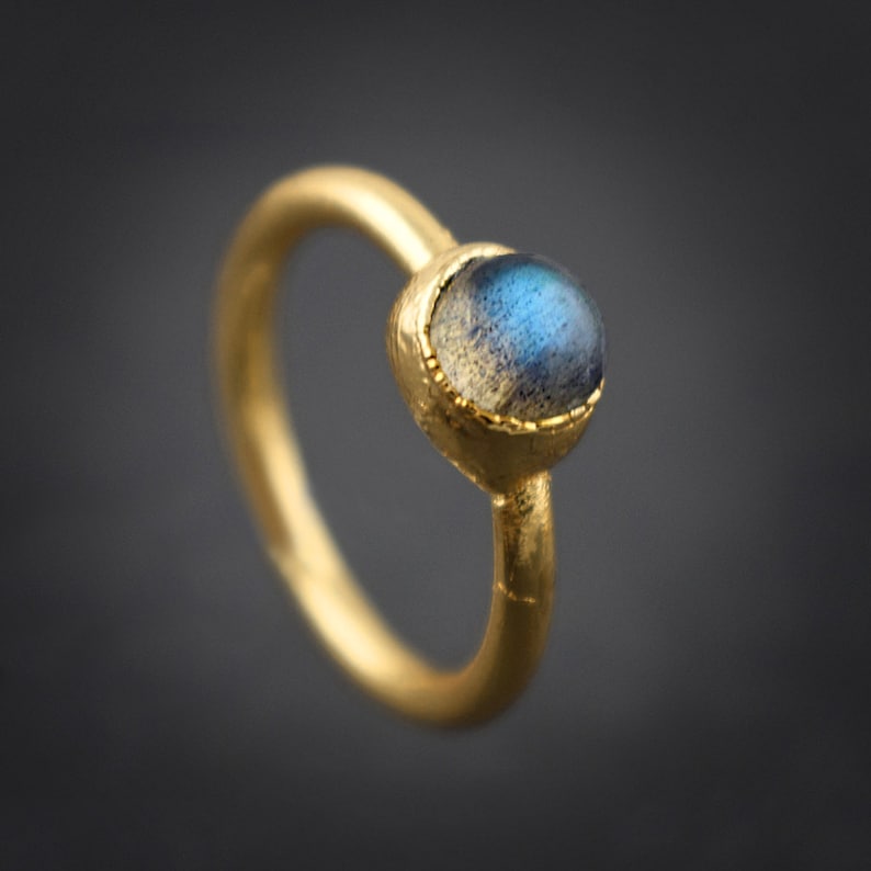 Natural Labradorite Ring Forming Ring Stackable Rings - Etsy