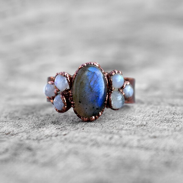 Labradorite Ring - Etsy