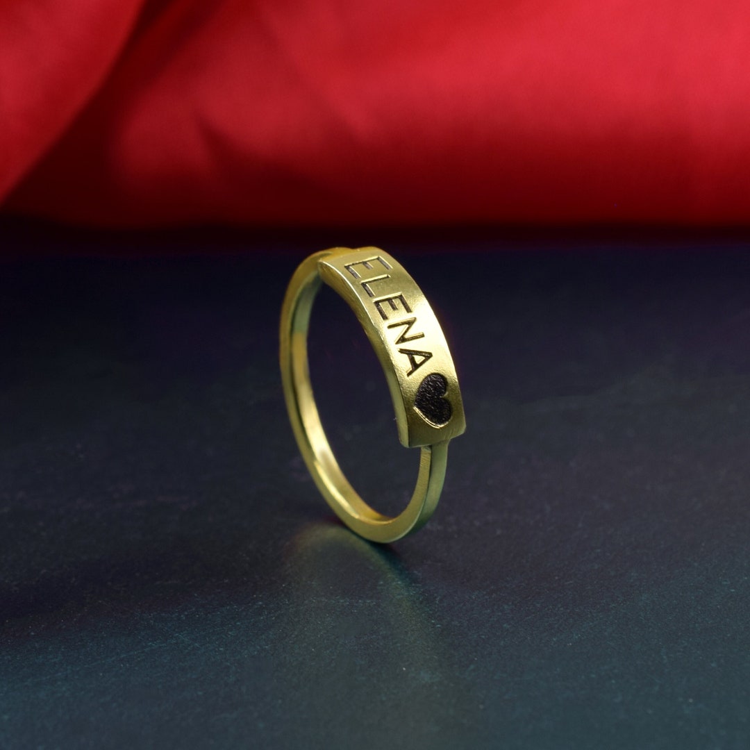 Personalized Engraved Name Ring \ Stackable Rings \ Custom Ring ...