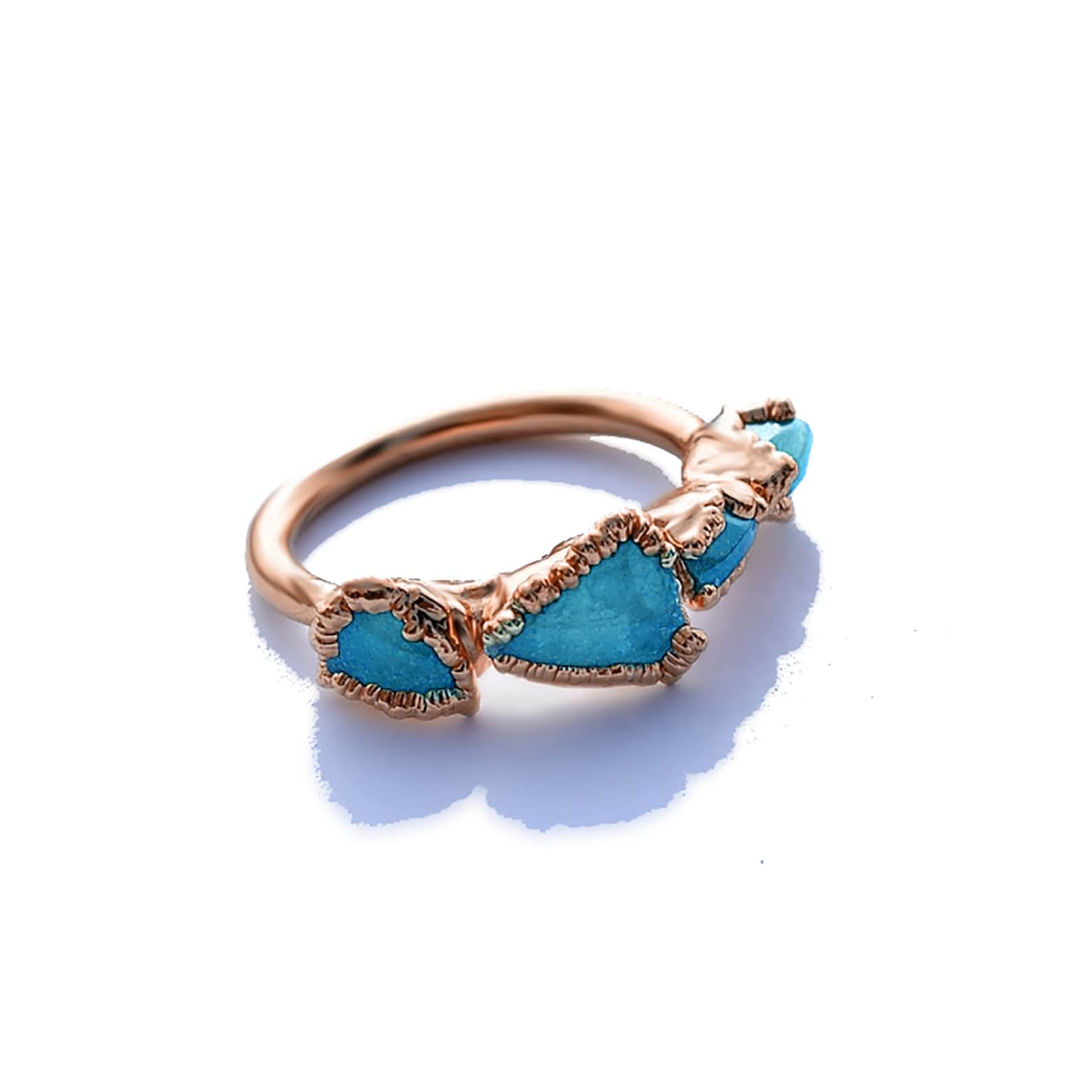Natural Turquoise Raw Stone Ring Gemstone Ring Rings for - Etsy