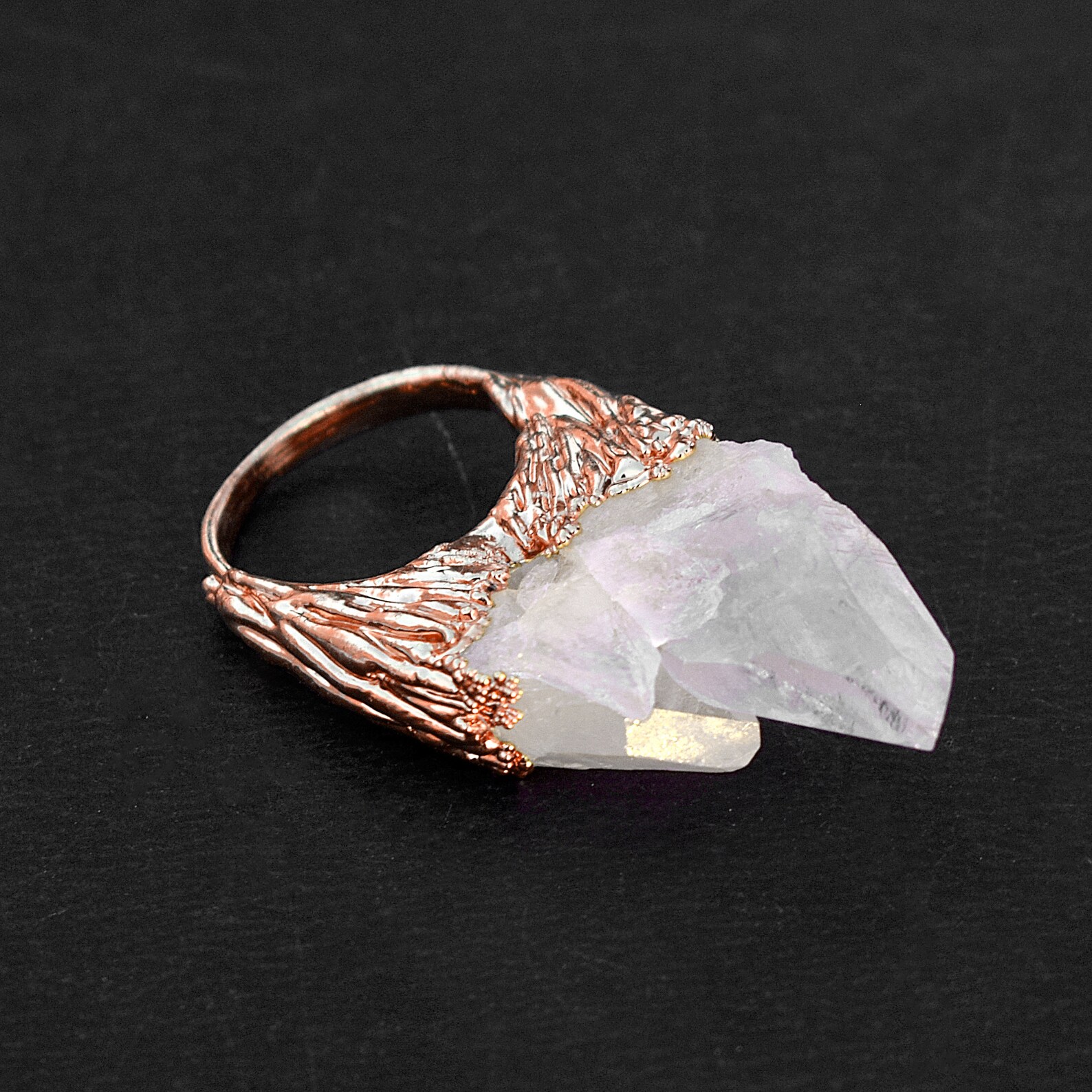 Crystal Ring Raw Crystal Ring Ring for Her Ring for - Etsy