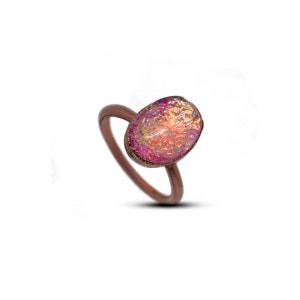 Glass Fire Opal Gemstone Ring \ Multicolored Ring \ Womens Ring ...