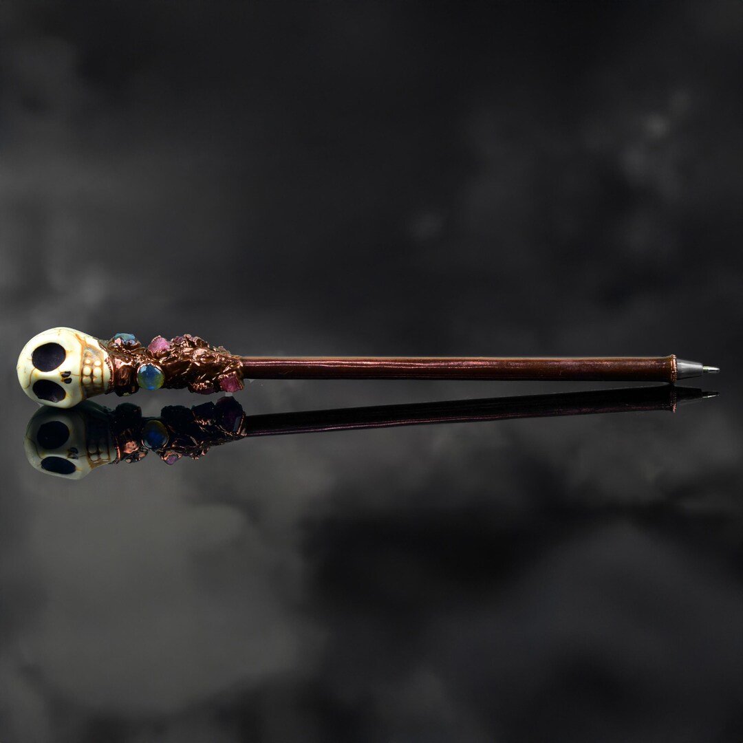 Horror Christam Skull Head Pen \ Labradorite Pen \ Gemstone Pen ...