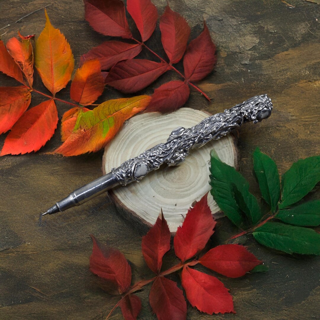 Pearl Gemstone Wire Warped Pen \ Brass Pen \ Luxury Pen \ Office Pen ...