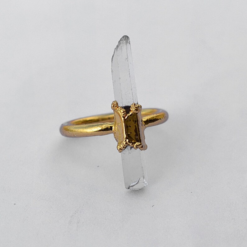 Crystal Ring Electroformed Ring Rose Gold Ring Copper | Etsy