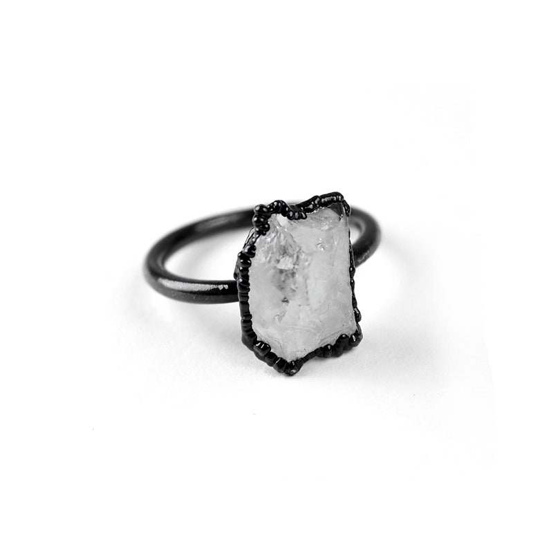 Crystal Ring Rough Stone Ring Gemstone Ring | Etsy