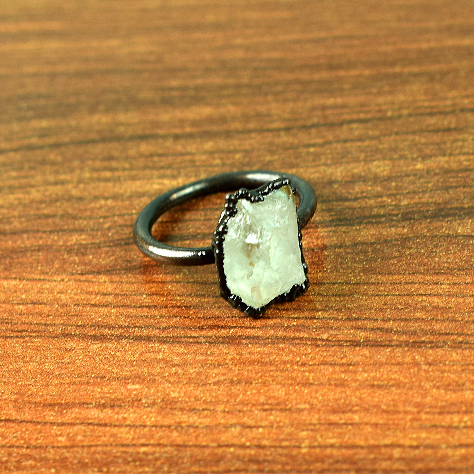 Crystal Ring Rough Stone Ring Gemstone Ring | Etsy