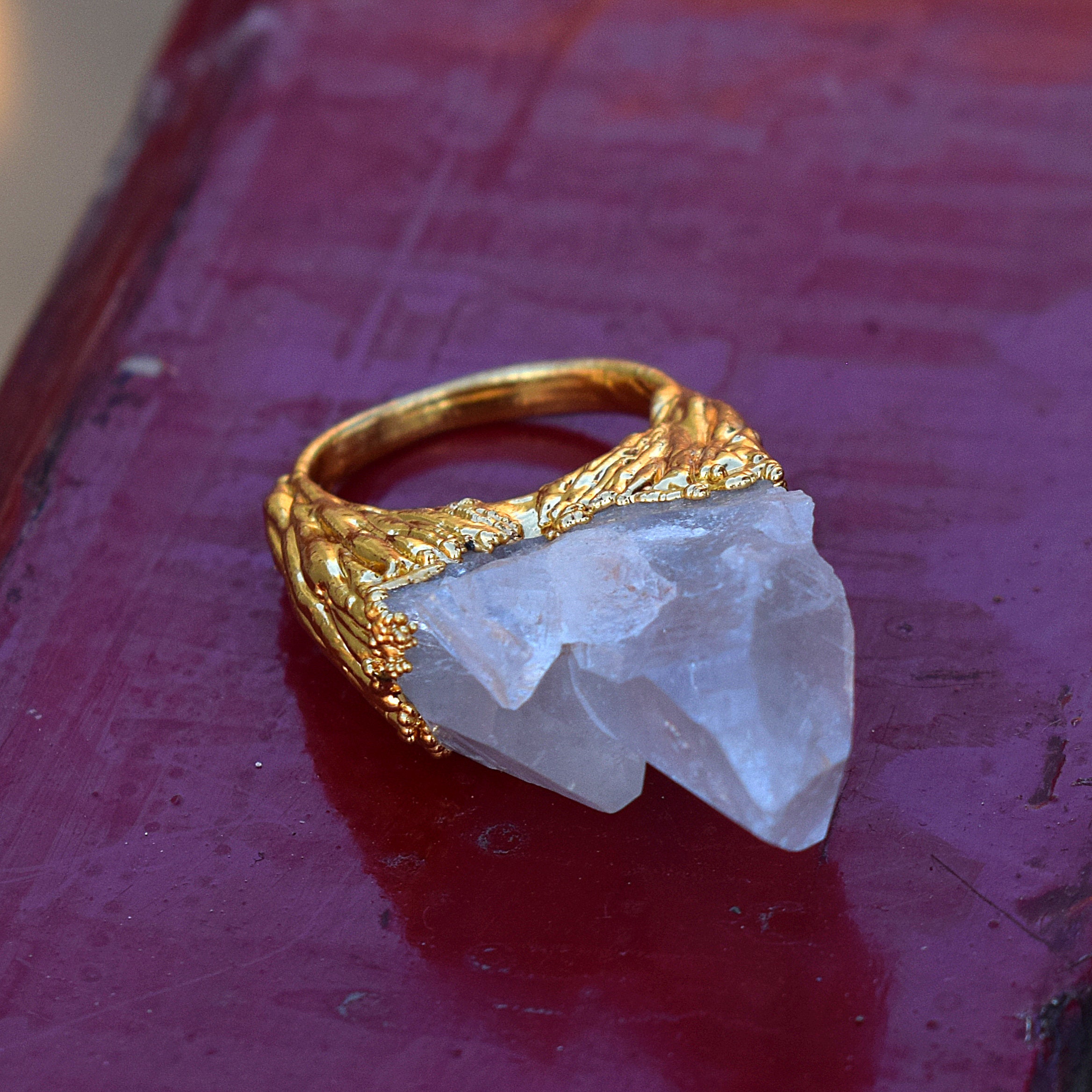 Crystal Ring Raw Crystal Ring Ring For Her Ring For | Etsy