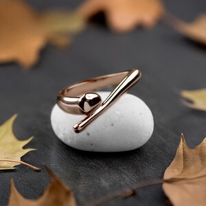 Chunky Gold Finish Ring \ Minimal Design Ring \ Modern Ring \ Statement ...